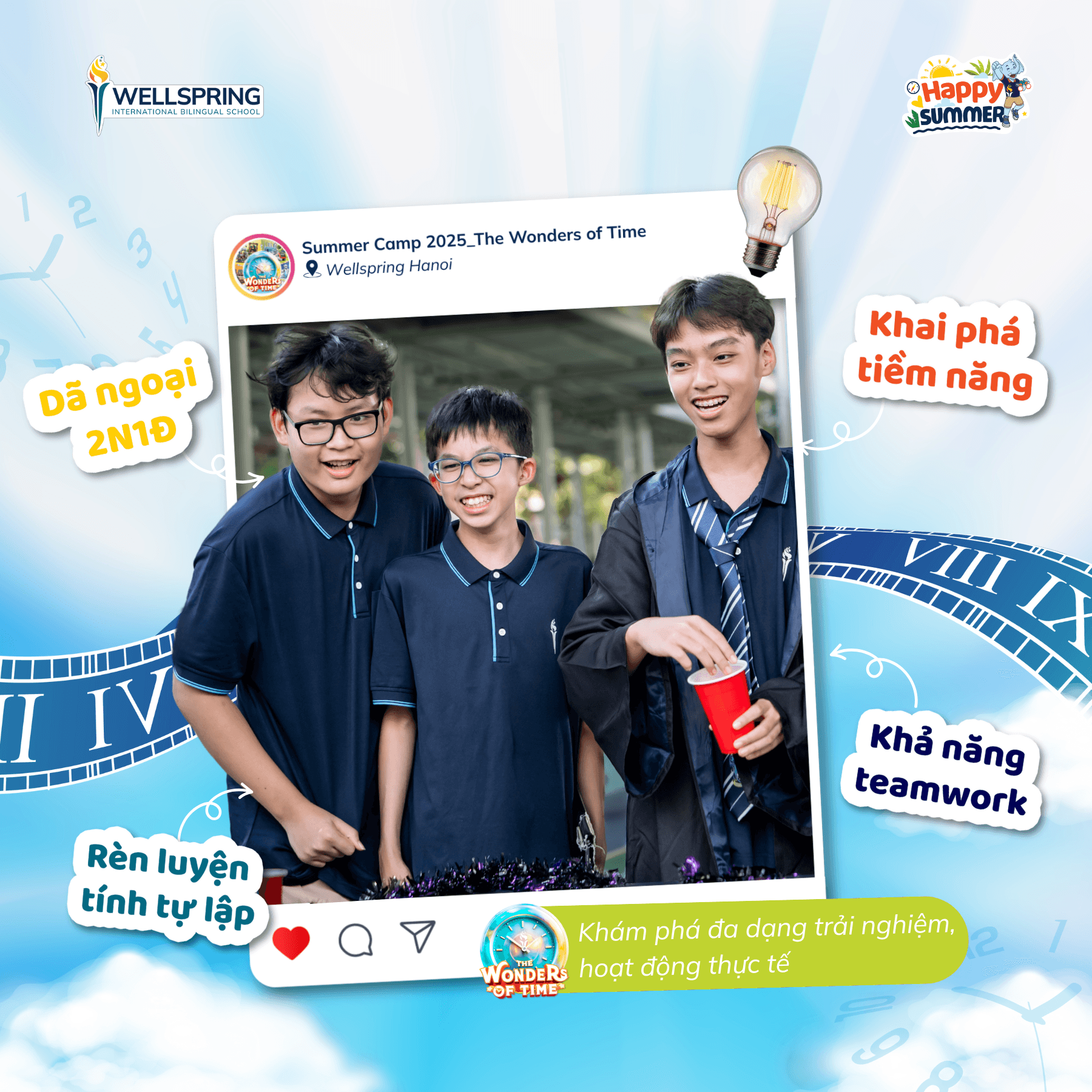 05 Lý do không thể bỏ lỡ Trại hè “The Wonders of Time” tại Wellspring Hanoi | WELLSPRING